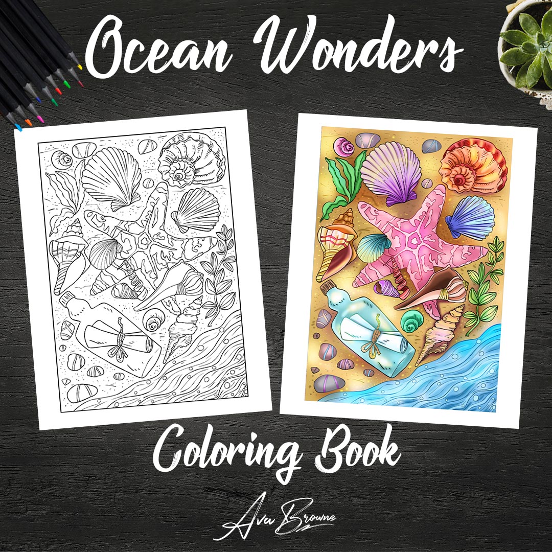 Ocean Wonders Free Page – Ava Browne Coloring Books