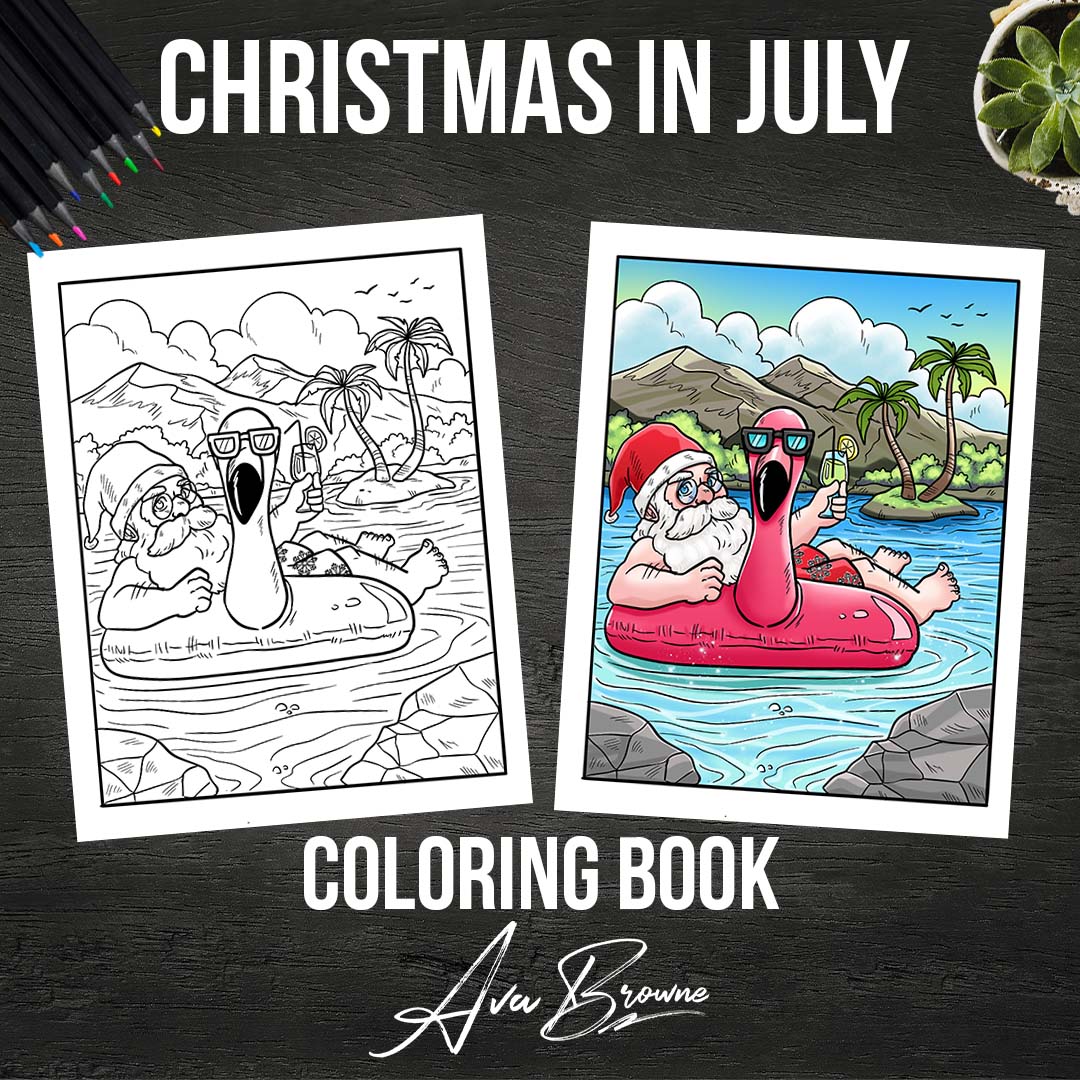 Christmas in July Free Page – Ava Browne Coloring Books